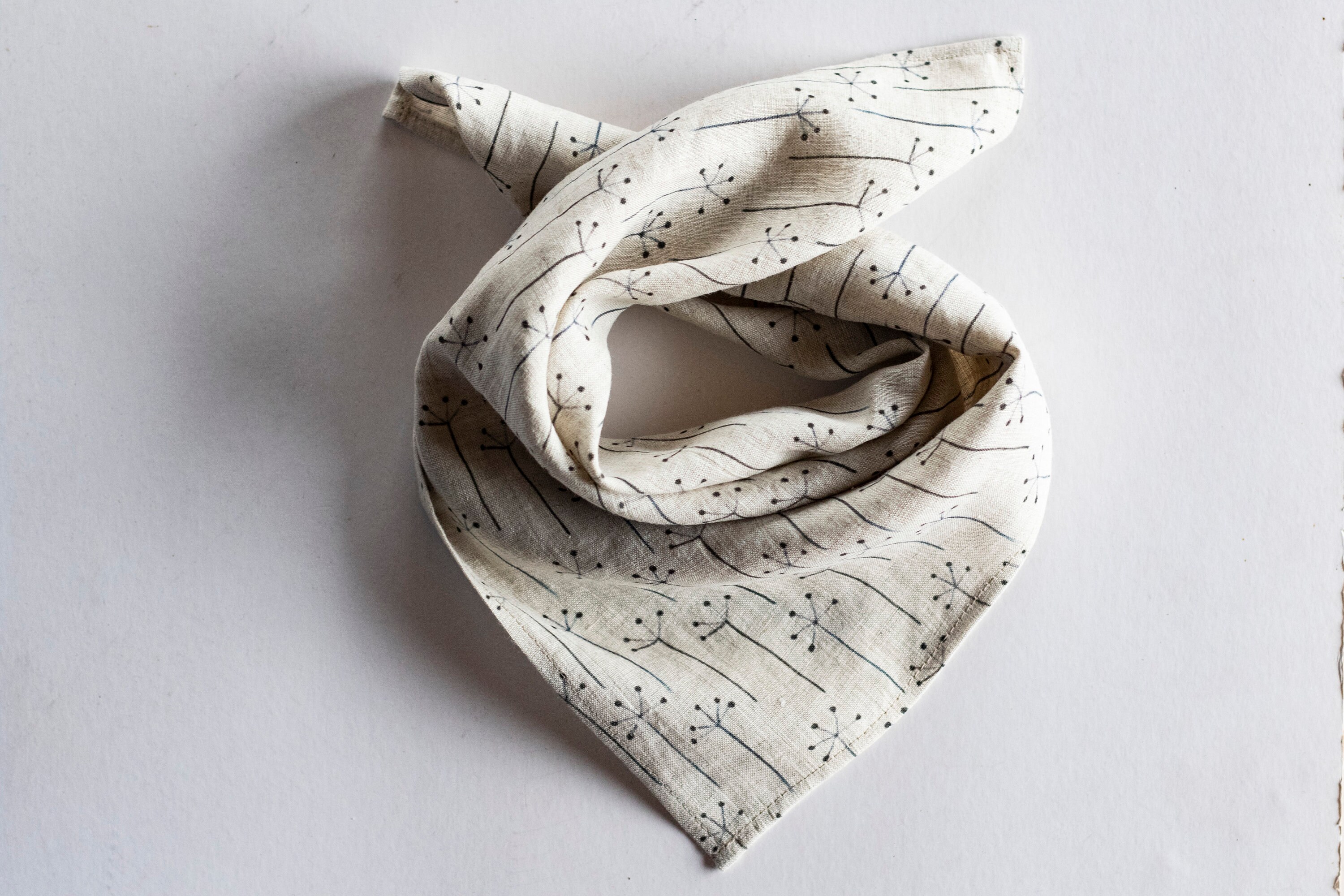 Natural Linen Dandelion Bandana Headband Headwrap Bandana or - Etsy