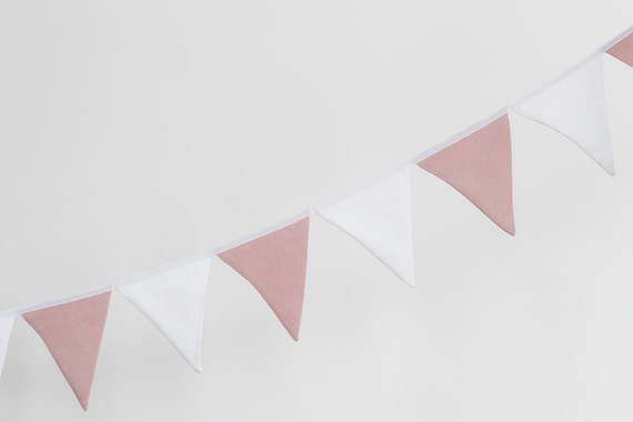 Blush Pink and off White Banner or Baby Blue and off White - Etsy