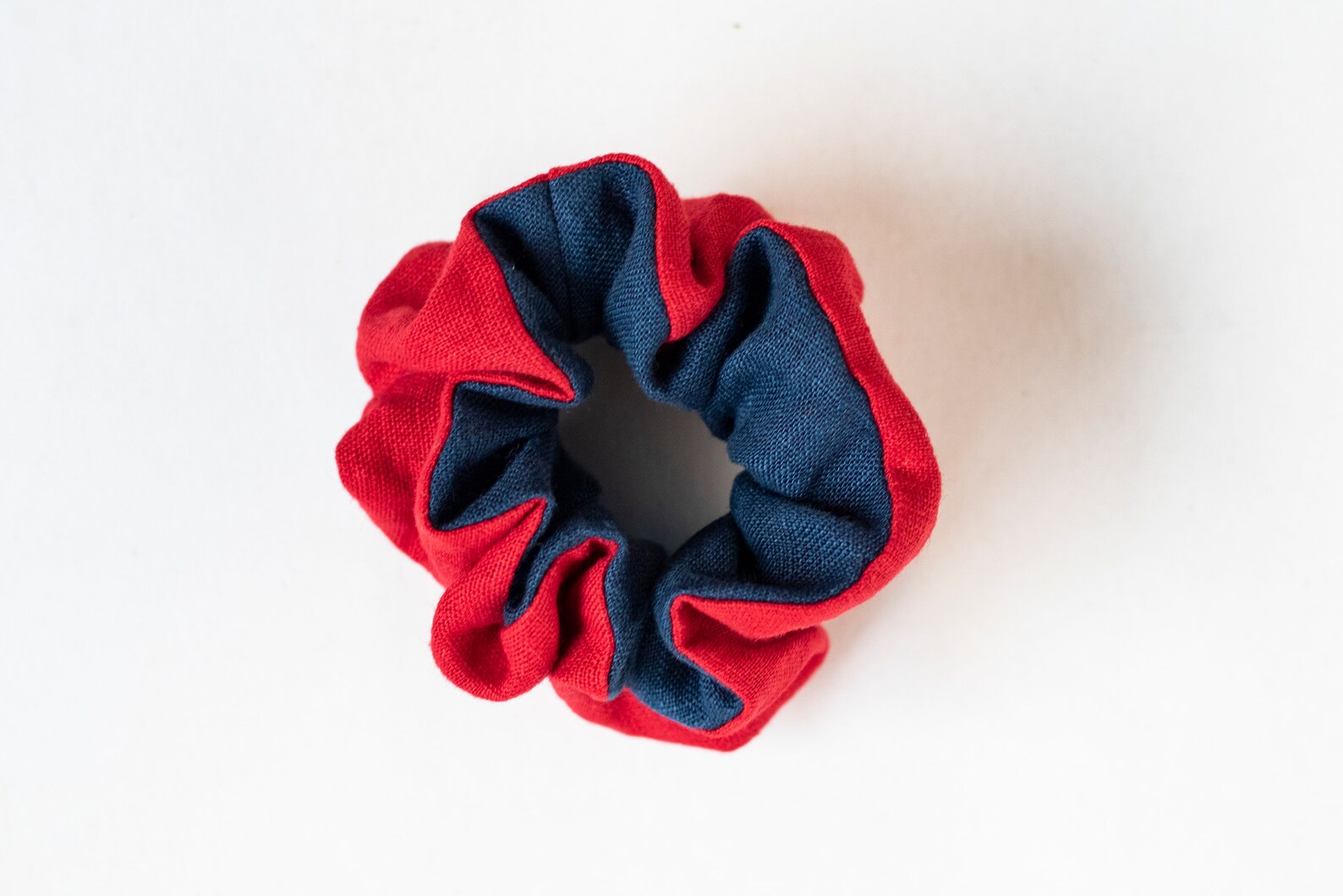 Two colors Ponytail holder Linen hair scrunchie Hair | Etsy