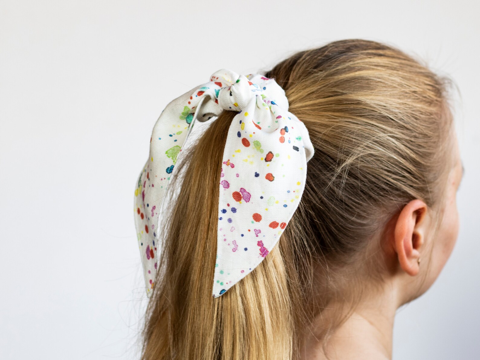 Dandelion Bow Scrunchie Hair Wrap Linen Scrunchie With Bow - Etsy