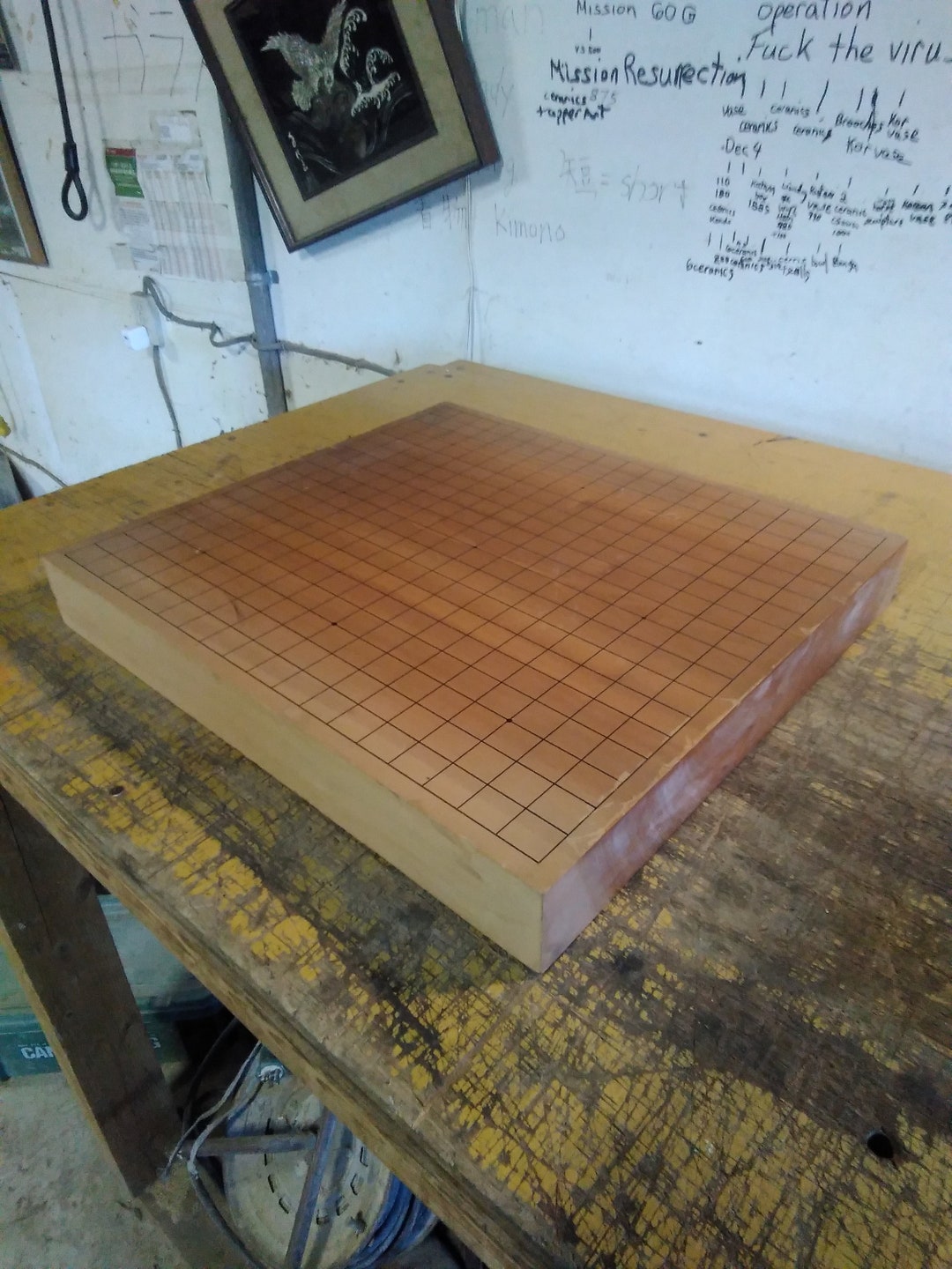 Japanese Go Board Kaya Wood Sea Freight See Youtube Video - Etsy