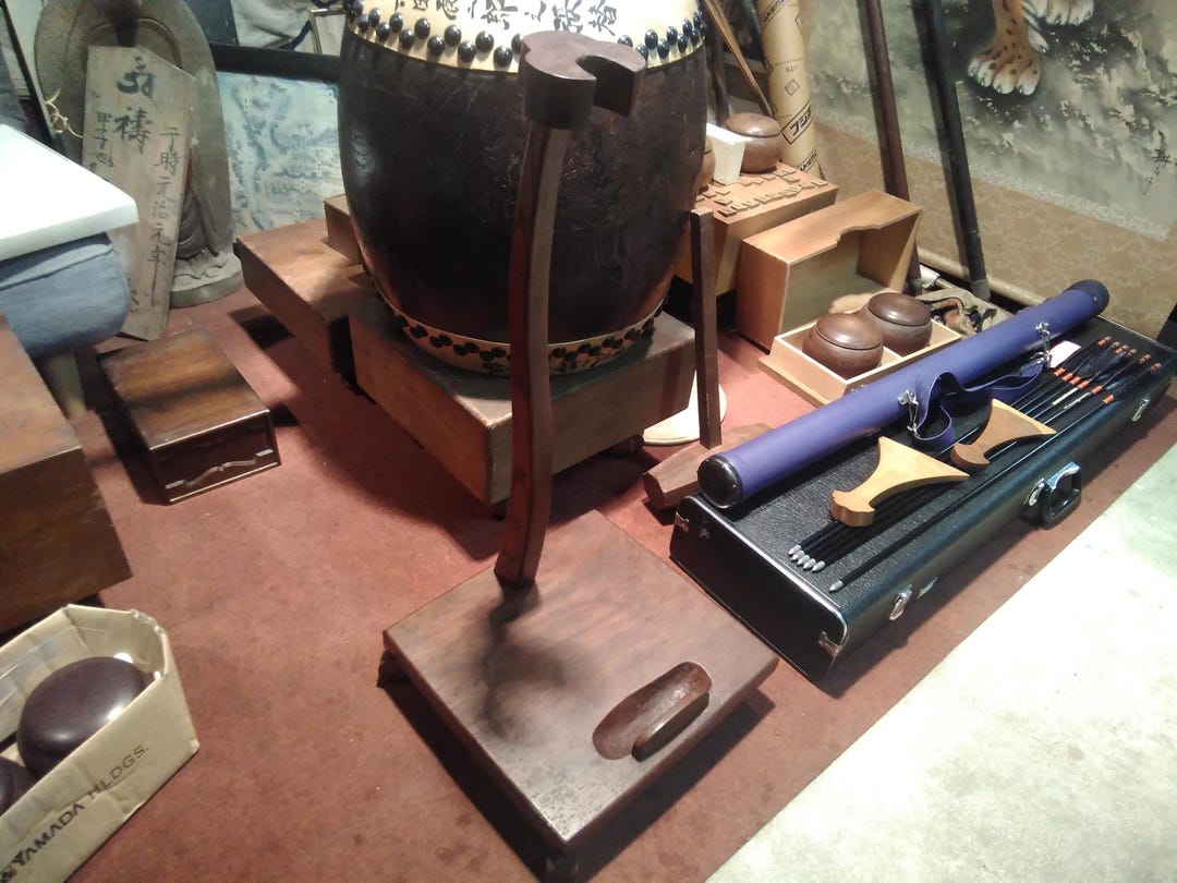 Japanese Biwa Stand Musical Instrument Antique Repair Project Sea ...