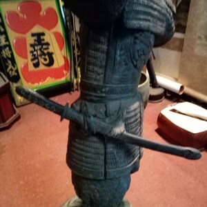 Japanese Garden Bronze Sculpture Samurai Archer LARGE Air Mail See ...