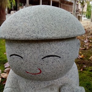 Kasa Jizo Japanese Jizo God Protector of Children Buddhist Granite ...