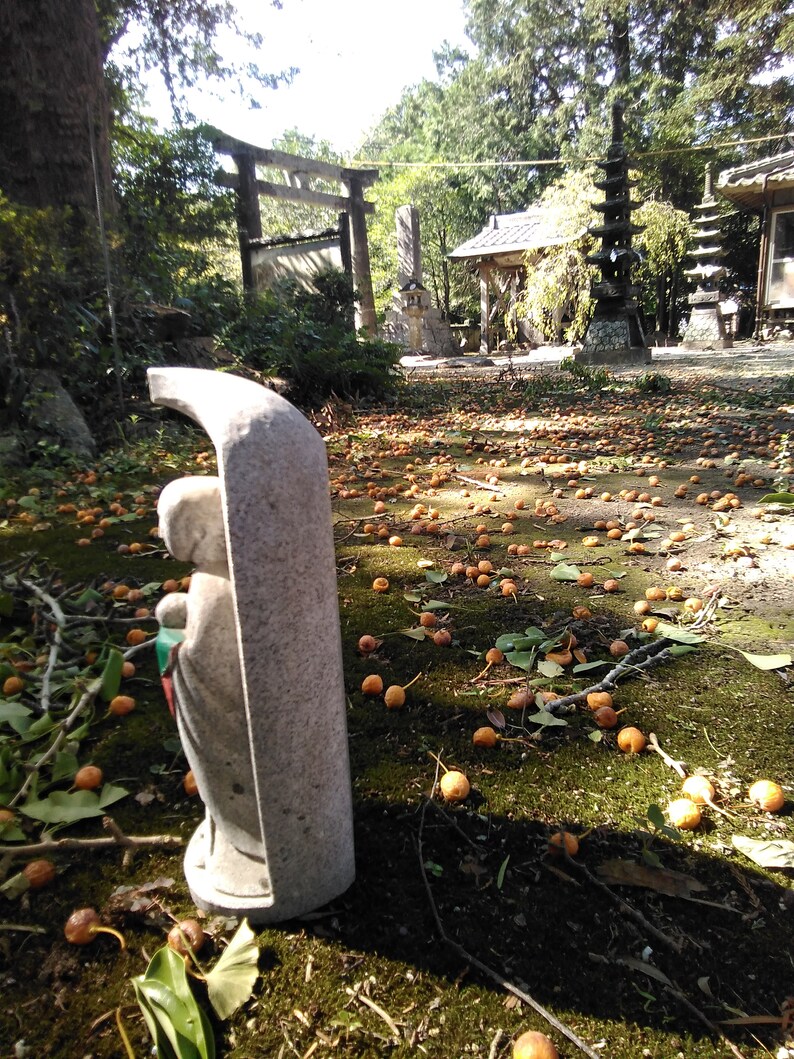 Japanese Jizo God Protector of Children Buddhist Granite Stone ...