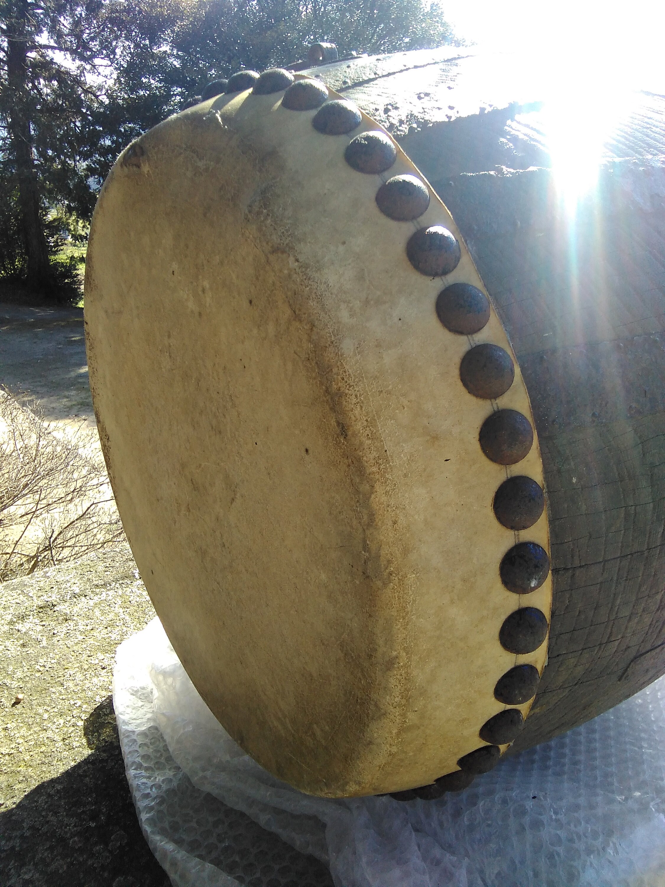 Japanese Taiko Odaiko Drum Repair Project Edo Period 1603-1868 EMS AIR ...