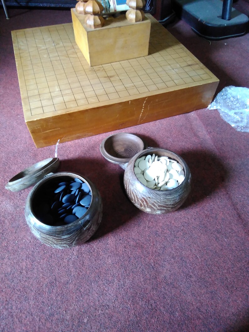 Antique Japanese Go Board Pieces Video - Etsy