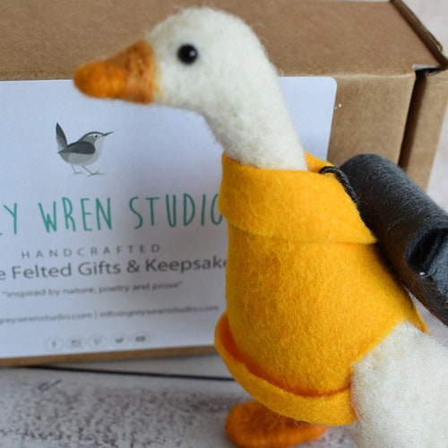 Felted Bird Lucy the Long Necked Goose Needle Felted Goose - Etsy UK