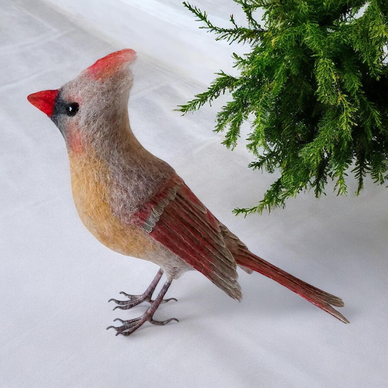 Needle Felt Cardinal - Etsy