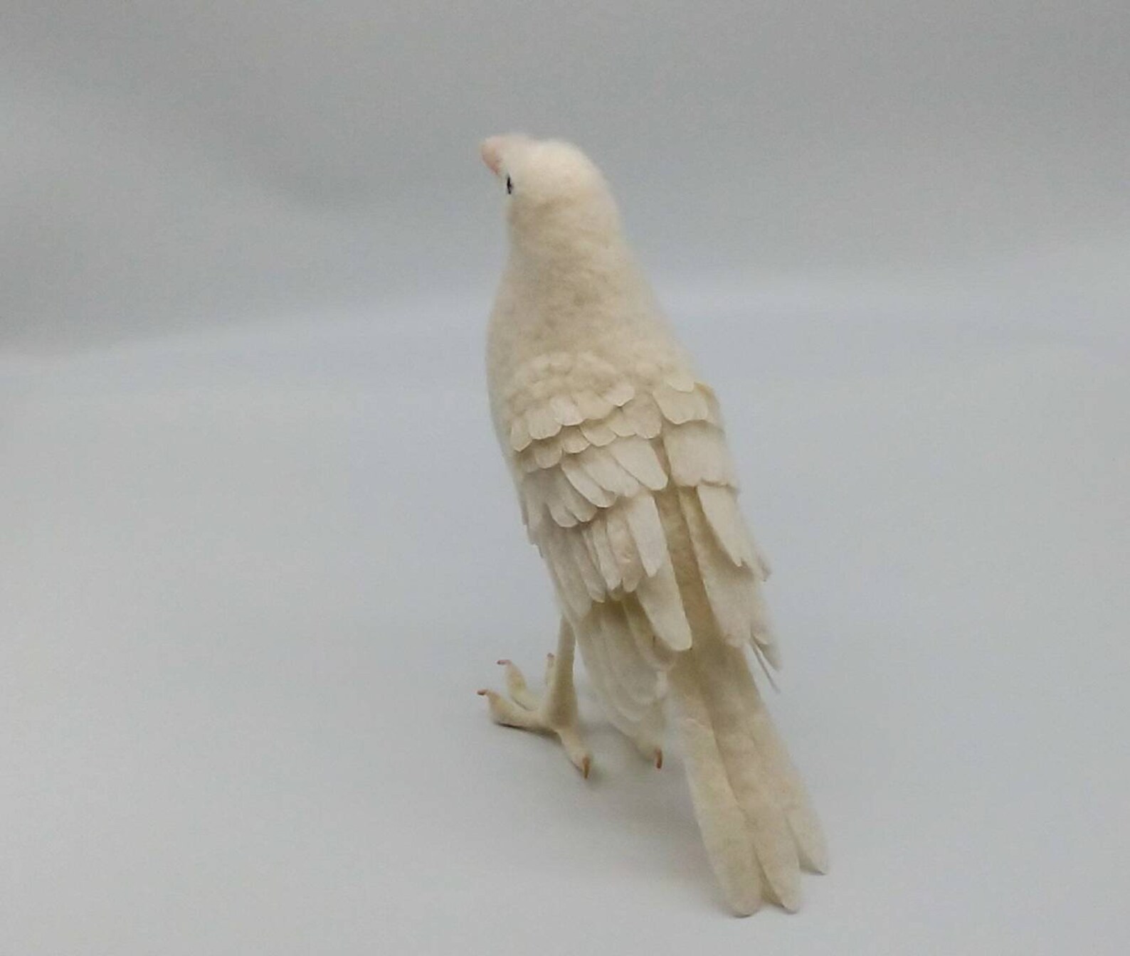 Felted White Raven Needlefelted Albino Raven Sculpted Raven - Etsy