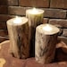 Log Candle Tea Light Holders Set of 3 for Home or Event - Etsy
