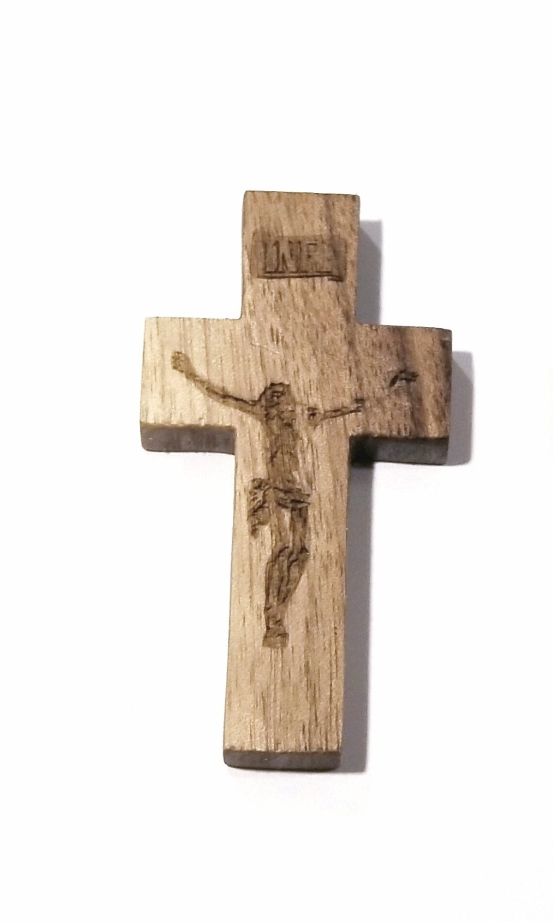 Wooden Crucifix 6 laser engraved Jesus INRI banner | Etsy