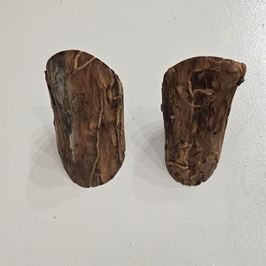 Mini Log Sconce Live Edge Floating Wooden Wall Art | Rustic Indoor ...