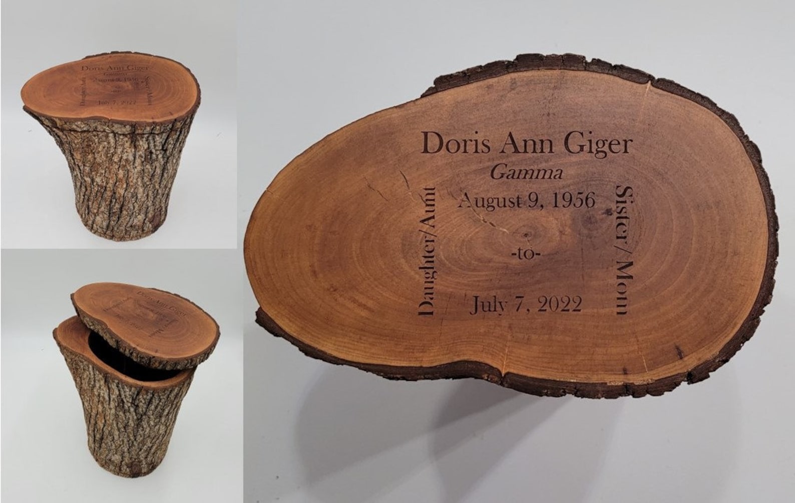 Log Cremation Urn-large | Custom Made Hollowed Tree for Human Remains ...