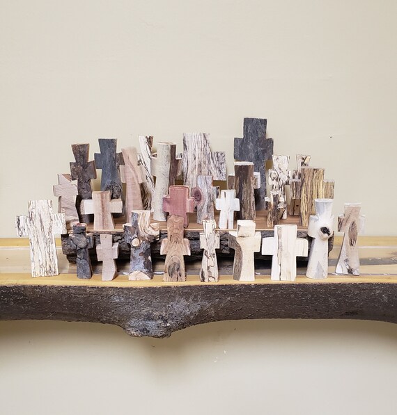 100 Standing Crosses 4-5 Live Edge Log Rustic Wood - Etsy