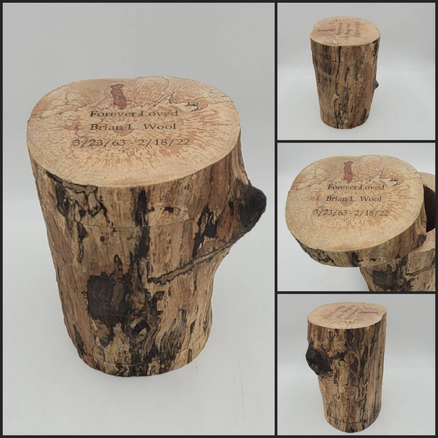 Log Cremation Urn-large | Custom Made Hollowed Tree for Human Remains ...