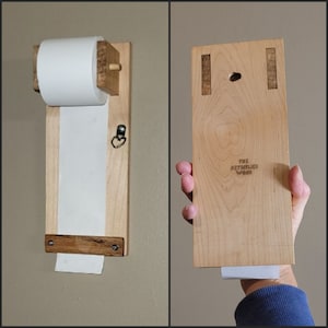 Wooden Roll Pad Holder Wall Mounted TO DO Shopping List - Optional ...