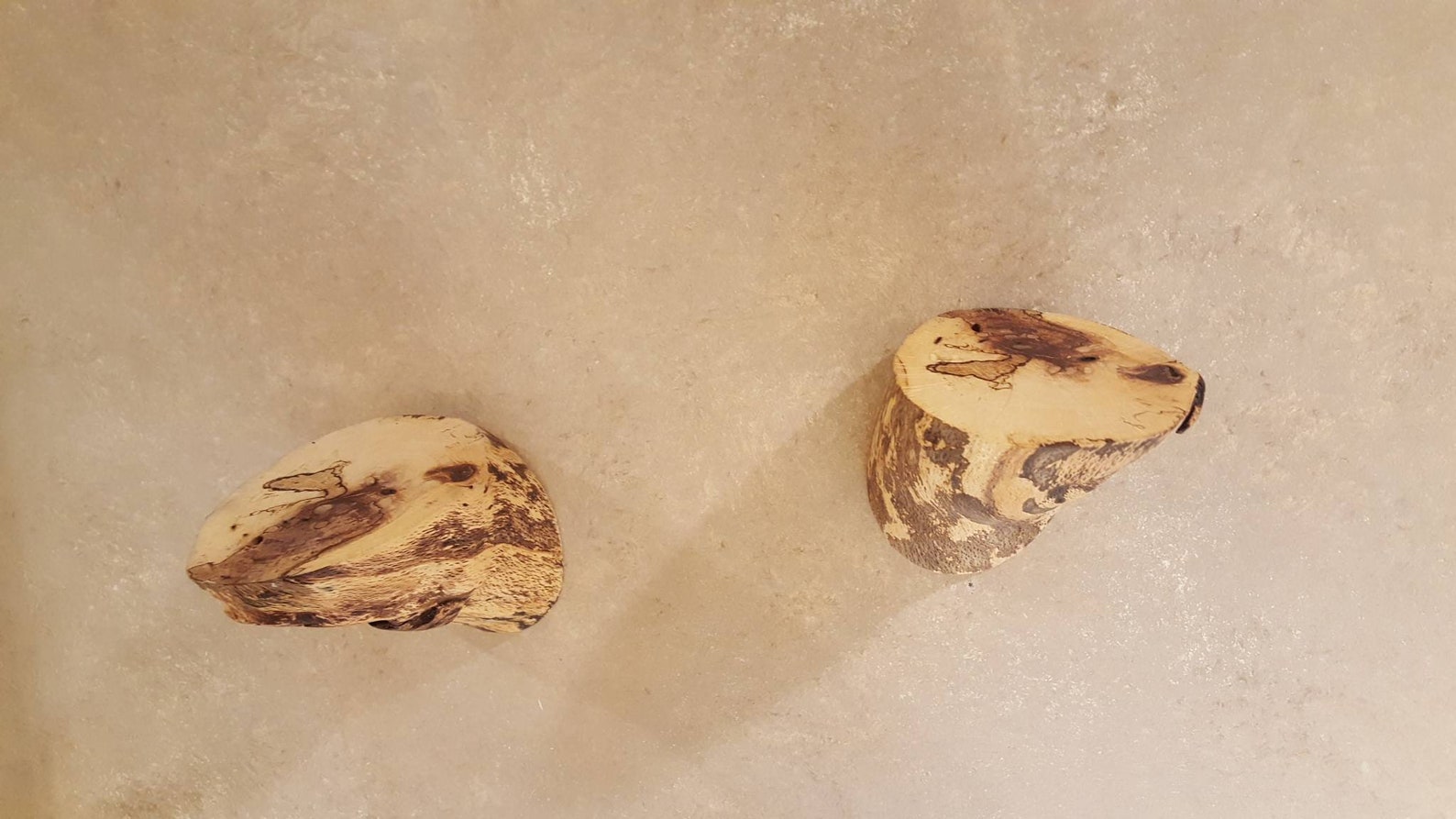Live Edge Wood Wall Sconces | Floating Spalted Oak Log Sconce | Hanging ...