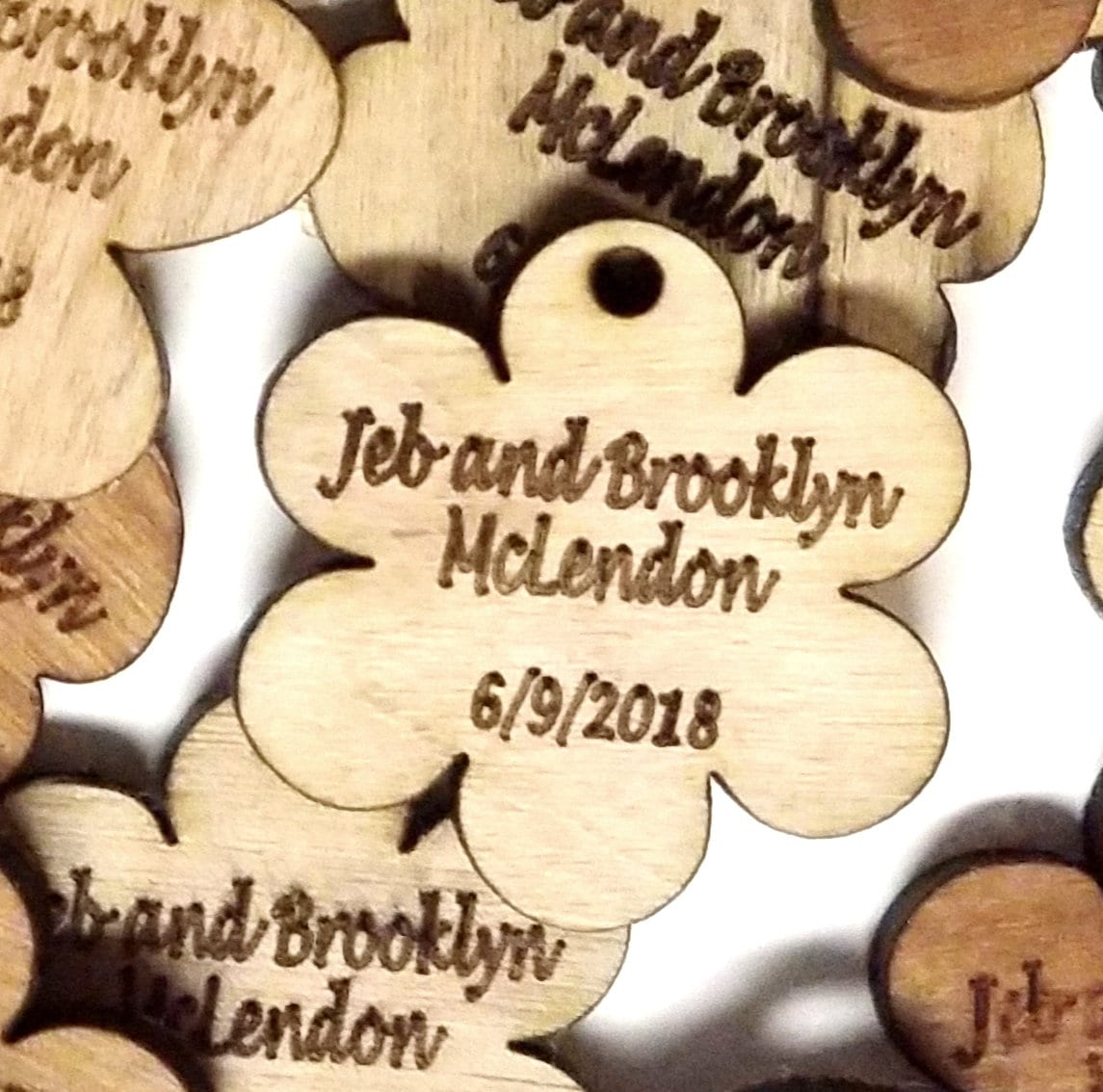 25 Custom Engraved Wood Shapes Personalized Wooden Gift - Etsy