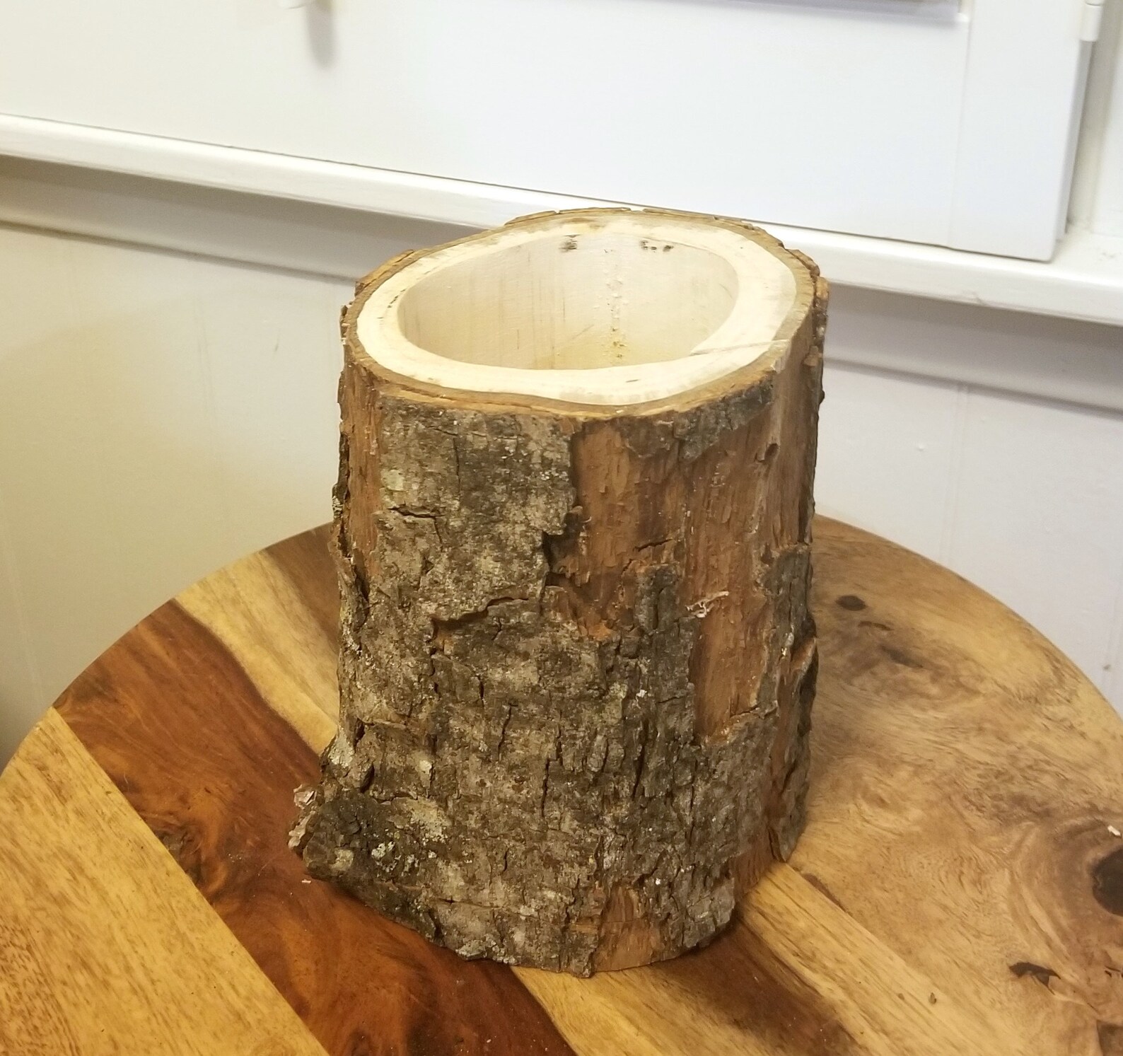 Log Vase Plant Holder Water Resistant or Unfinished Hollowed - Etsy