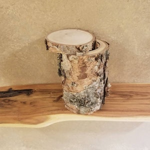 Hollowed Log Storage Keepsake Box | Rustic Live Edge Custom Engraved ...