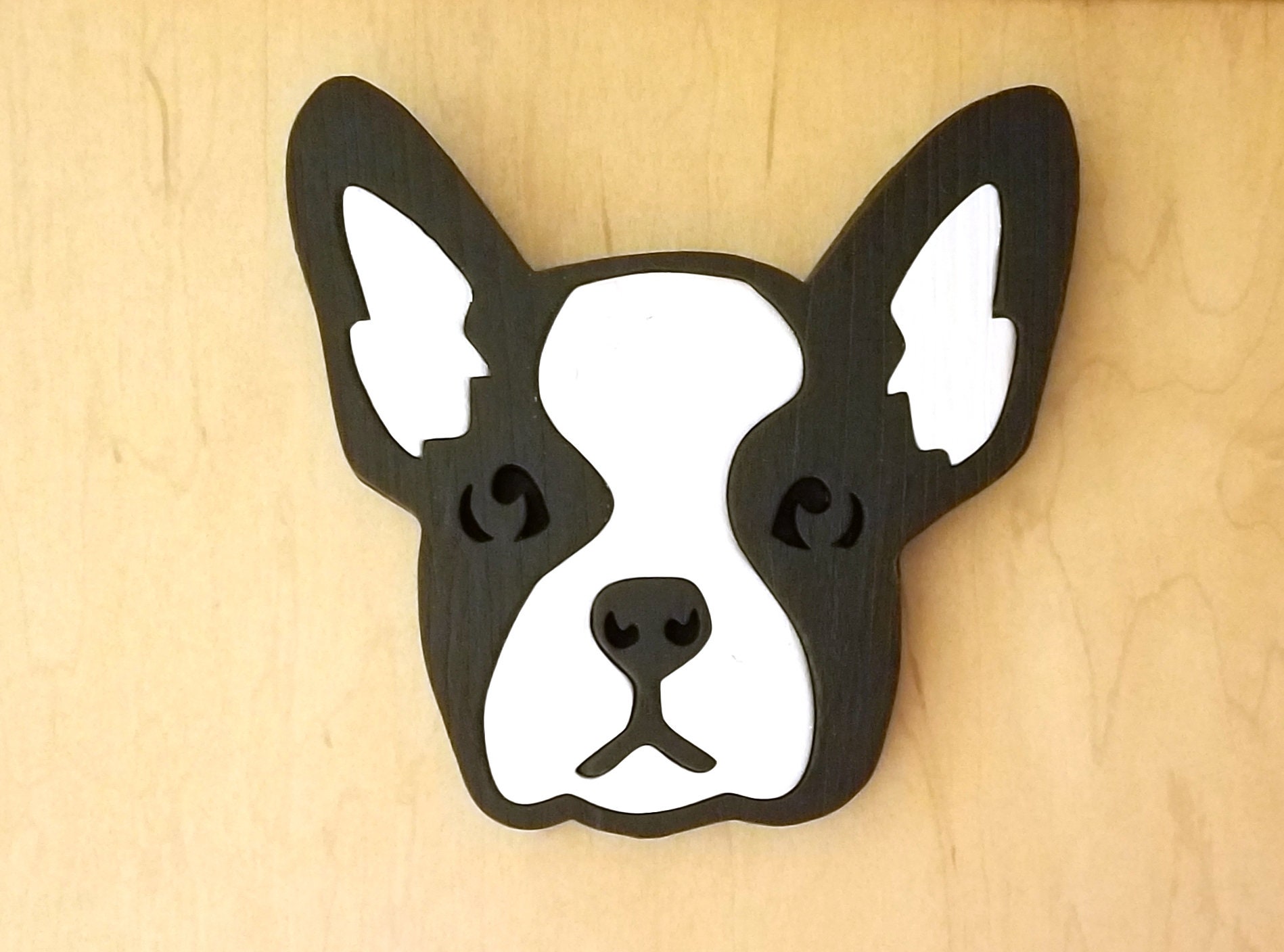 Wooden Frenchie Face Wall Art Custom Paint Colors or Unfinished ...