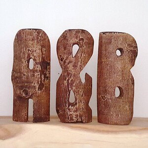 Standing Wood Letters - Rustic Custom Live Edge Wooden Word or Name ...