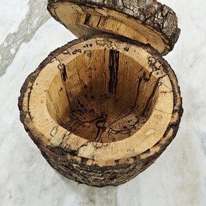 Log Urn | Custom Keepsake Box | Unique Live Edge Hollowed Tree ...