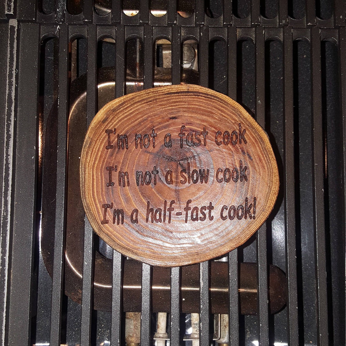 Humorous Wood Trivet | Custom Engraved Log Slice Coaster | Kitchen or ...