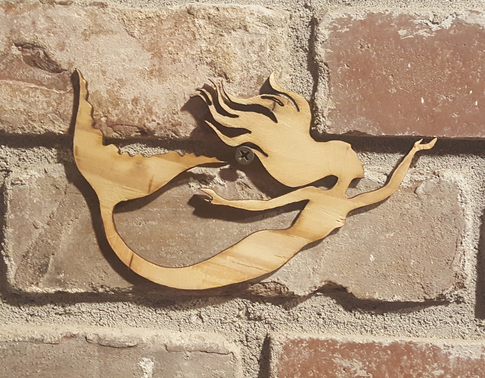 Wooden Mermaid Rustic Wood Wall Art Beach Decor DIY Sea - Etsy