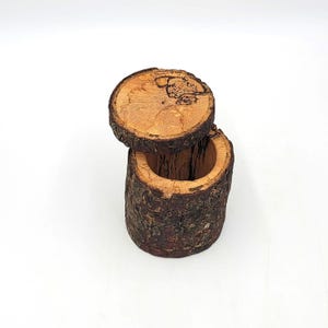 Hollowed Log Storage Keepsake Box | Rustic Live Edge Custom Engraved ...