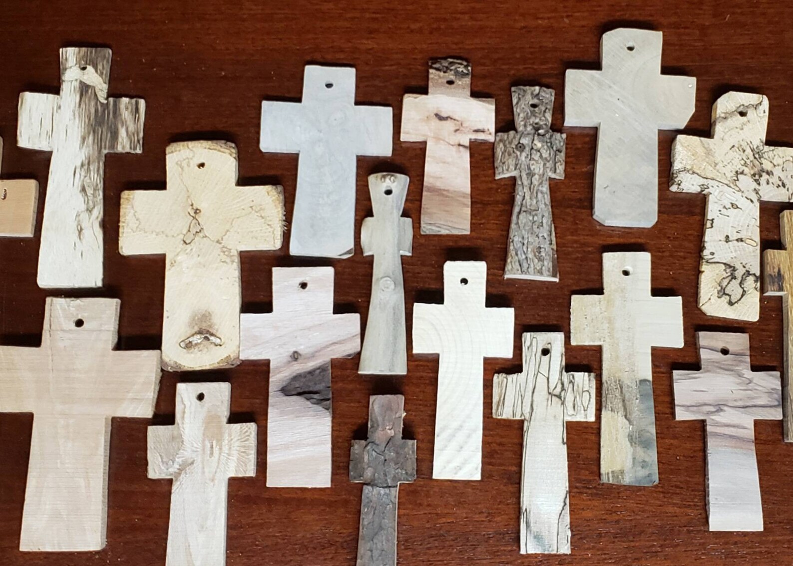 25 Wooden Cross Set 4-5 Carved Log Crosses for - Etsy