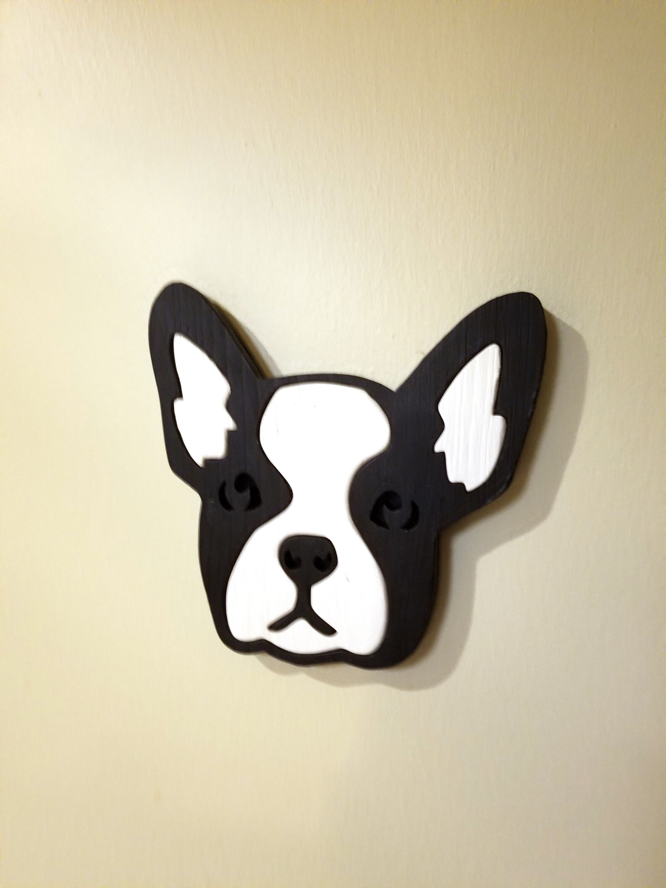 Wooden Frenchie Face Wall Art Custom Paint Colors or Unfinished ...
