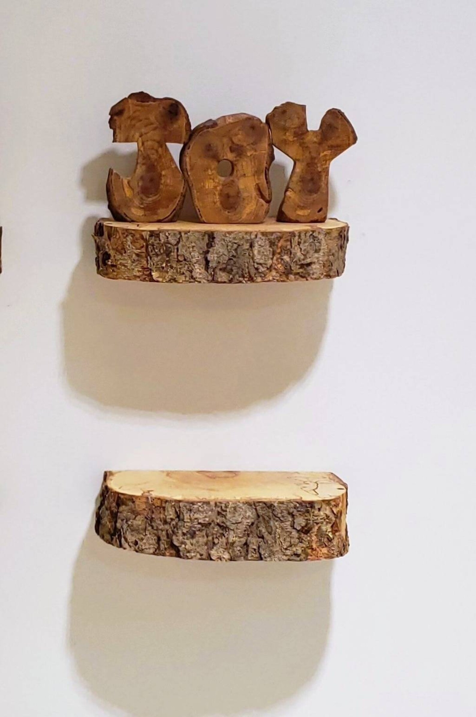 Tree Slice Sconces Split Matching Pair | Live Edge Floating Log Slices ...