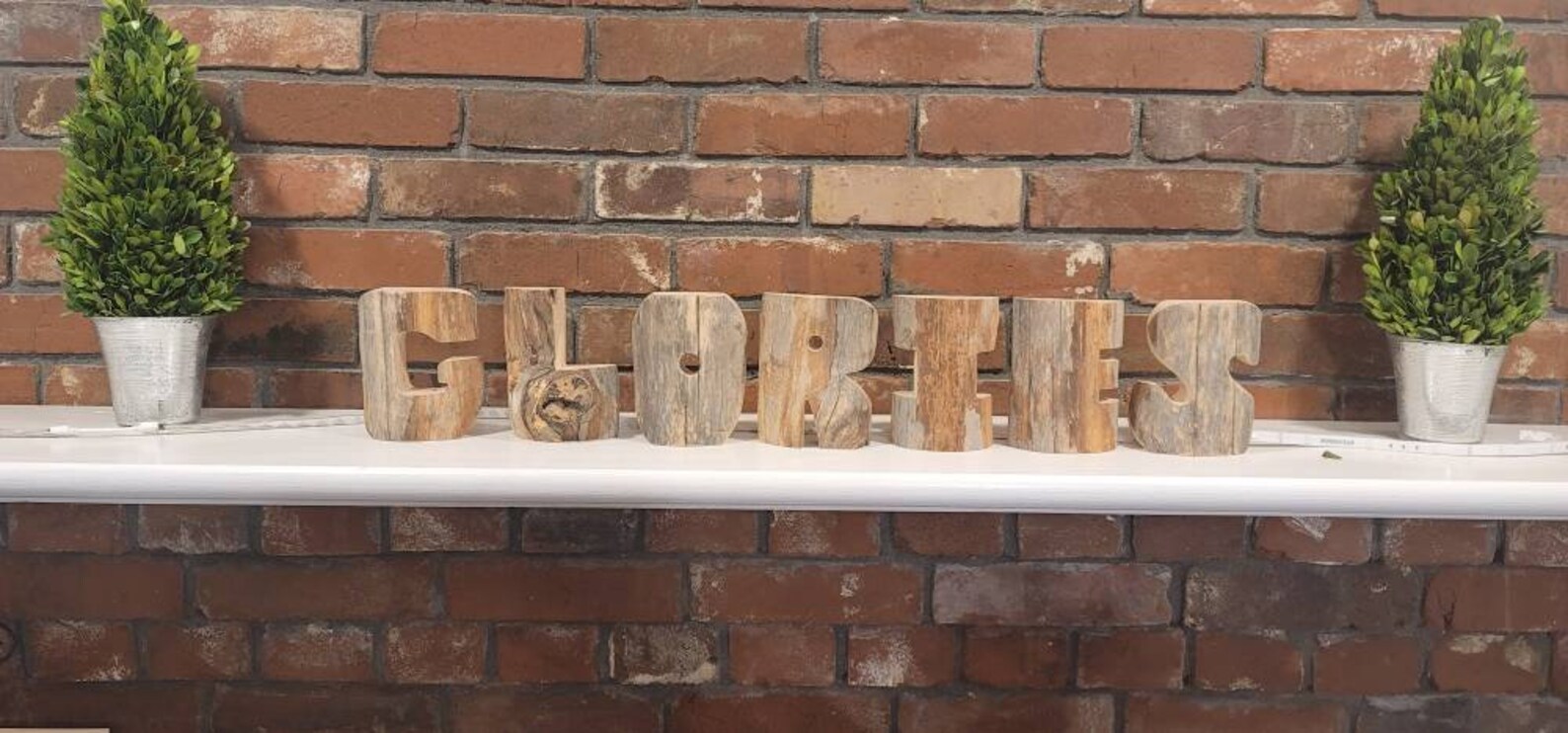 Standing Wood Letters - Rustic Custom Live Edge Wooden Word or Name ...