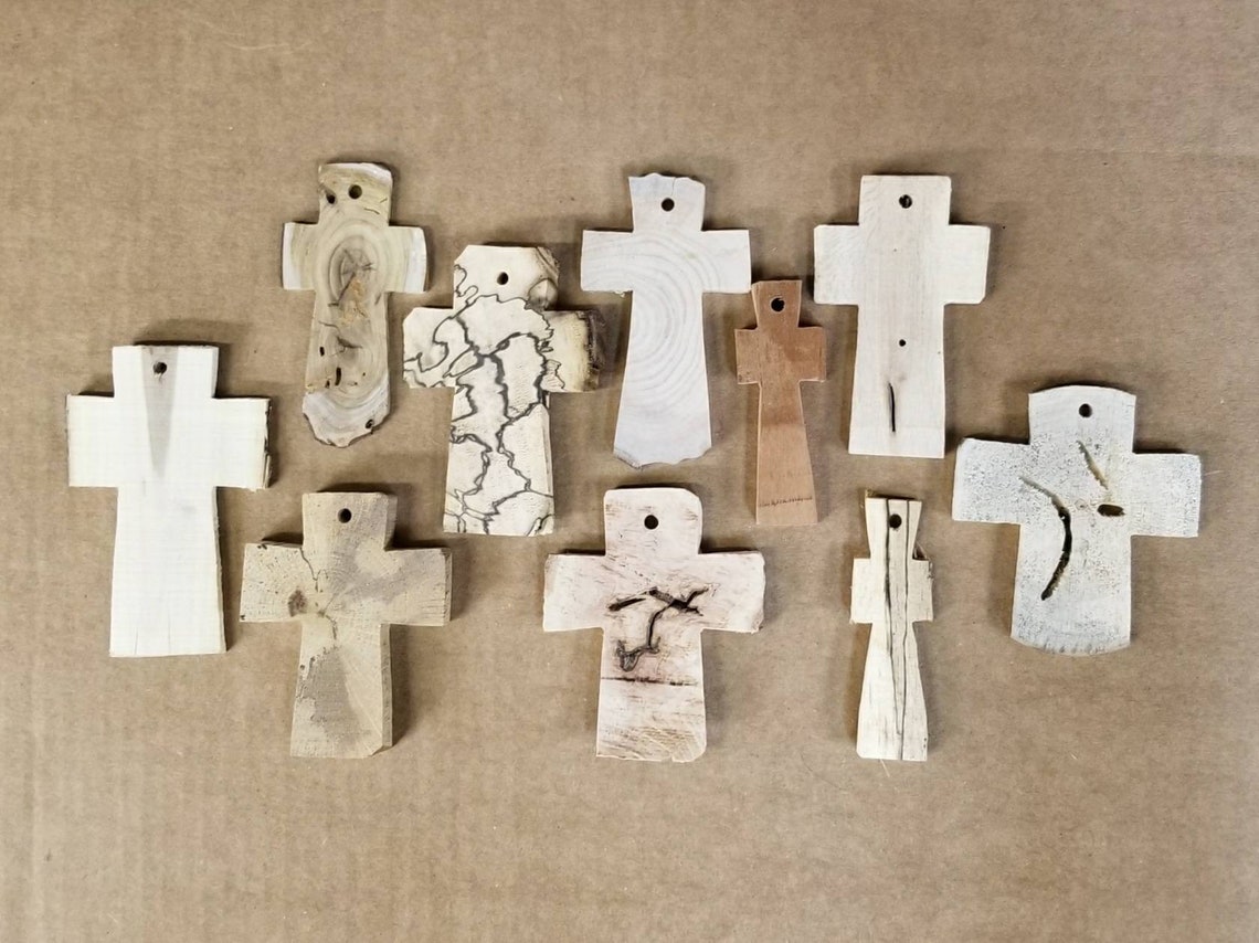 Wooden Crosses Set of 10 3-4 Rustic Wood Cross | Etsy