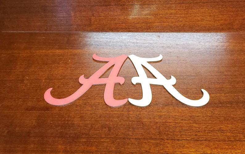 Large Alabama A Logo Laser Cut Engraved Houndstooth Wood | Etsy