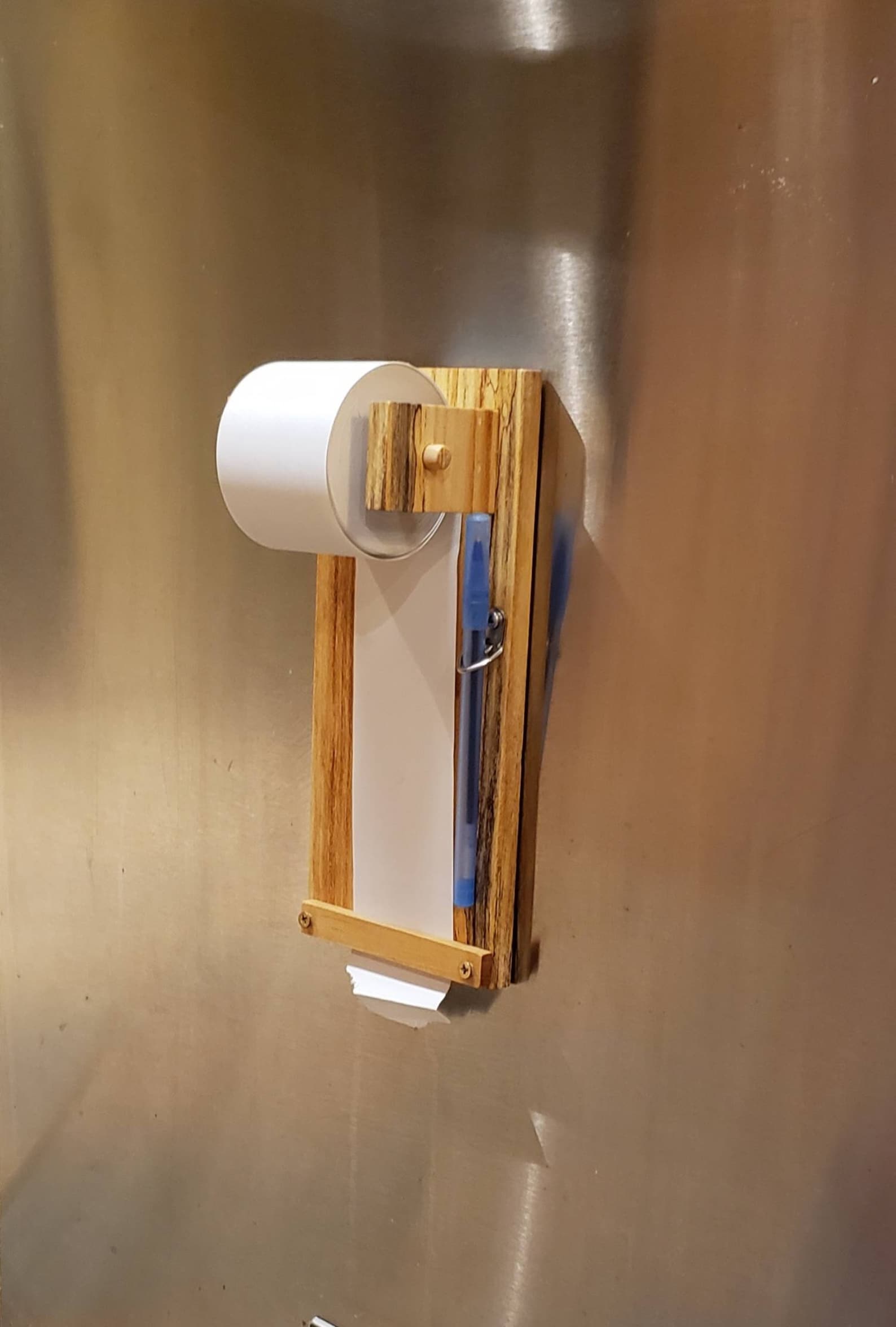 Wooden Roll Pad Holder Wall Mounted TO DO Shopping List - Optional ...