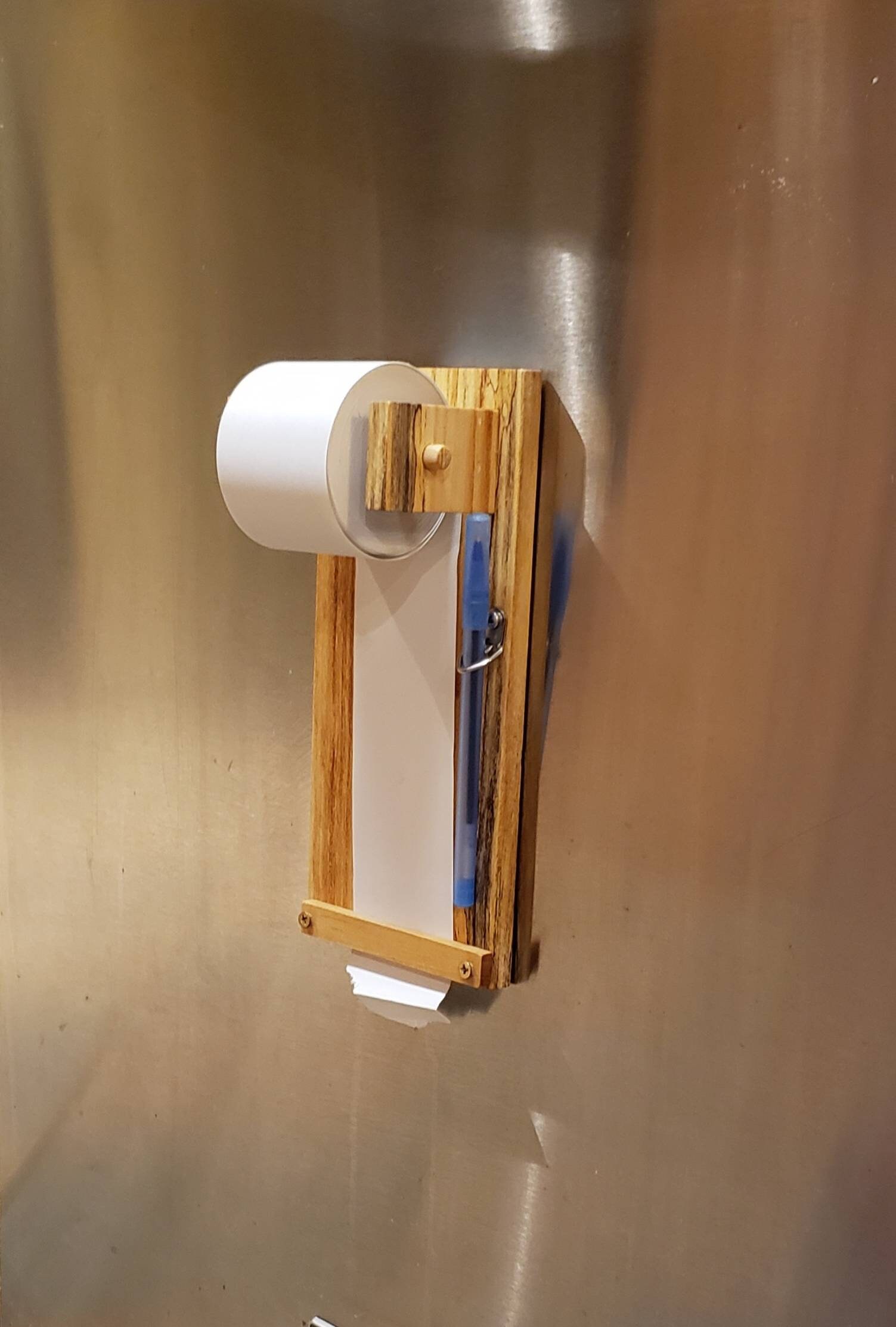 Wooden Roll Pad Holder Wall Mounted TO DO Shopping List - Optional ...