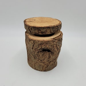 Hollowed Log Storage Keepsake Box | Rustic Live Edge Custom Engraved ...
