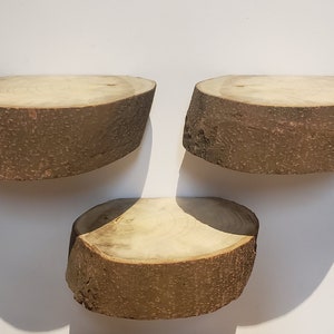 Live Edge Log Sconces Set W Keyhole Hanger | Candle Picture Shelf Wood ...