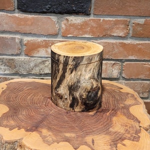 Hollowed Log Storage Keepsake Box | Rustic Live Edge Custom Engraved ...