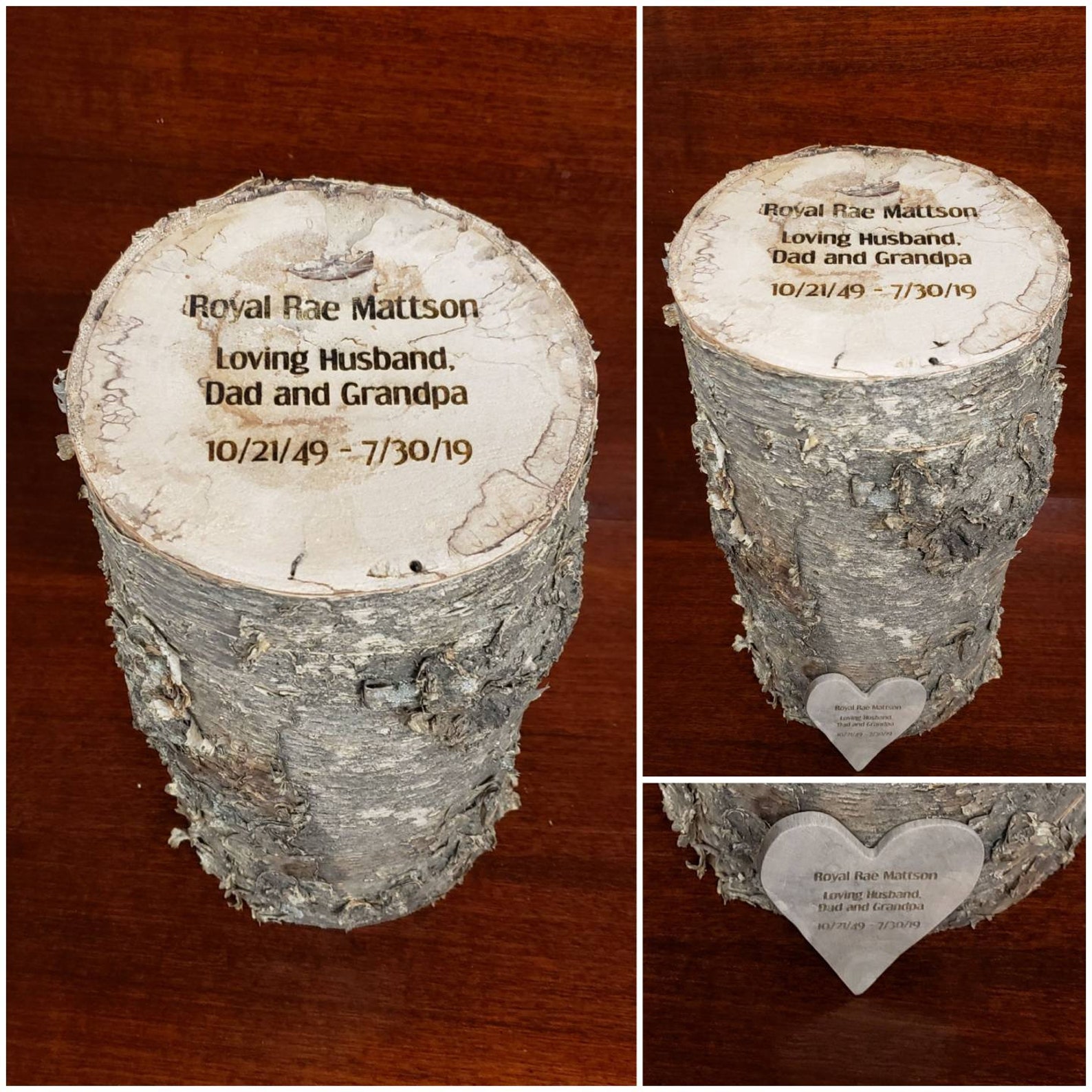 Log Cremation Urn-large | Custom Made Hollowed Tree for Human Remains ...