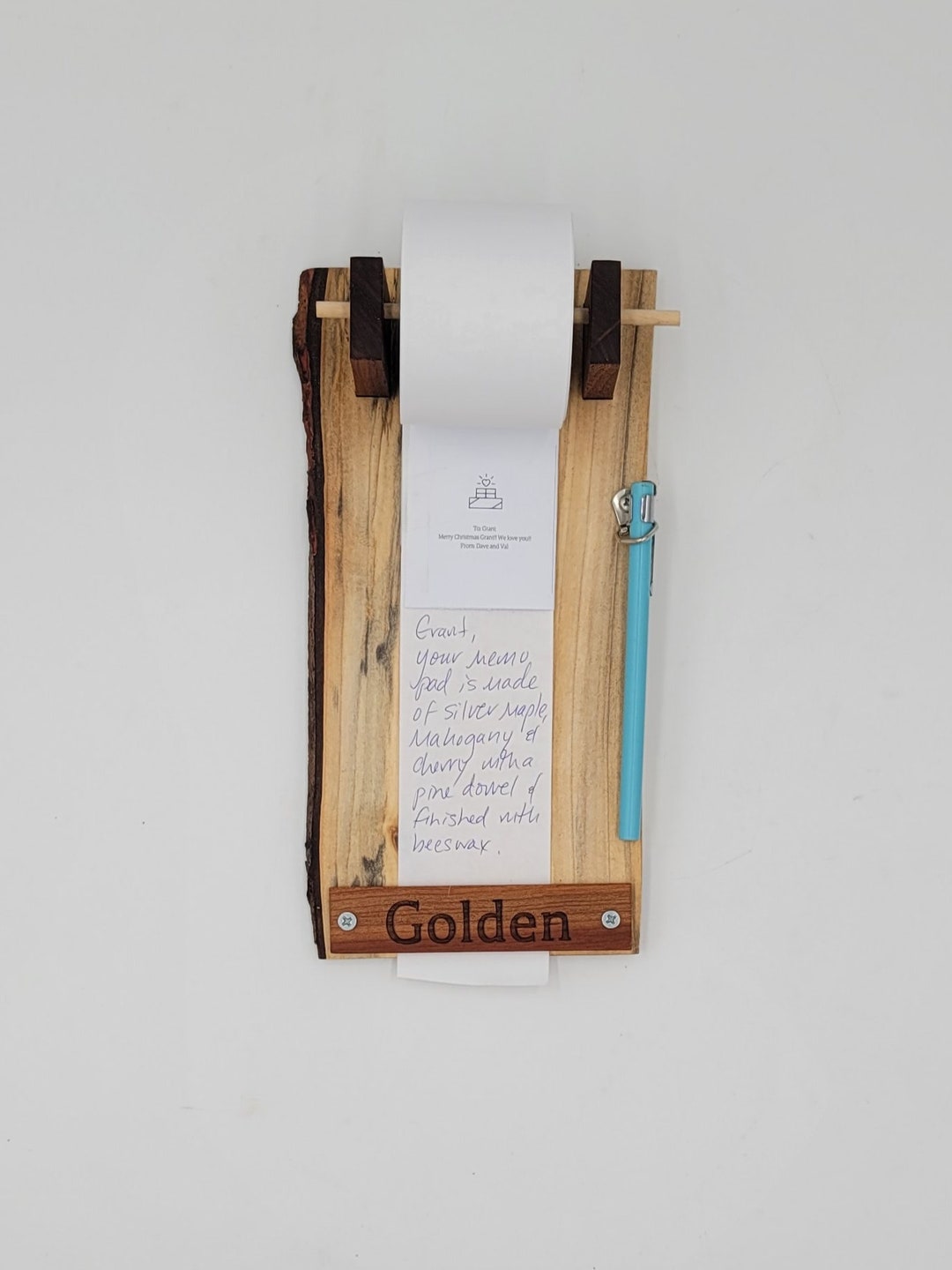 Wooden Roll Pad Holder Wall Mounted TO DO Shopping List - Optional ...