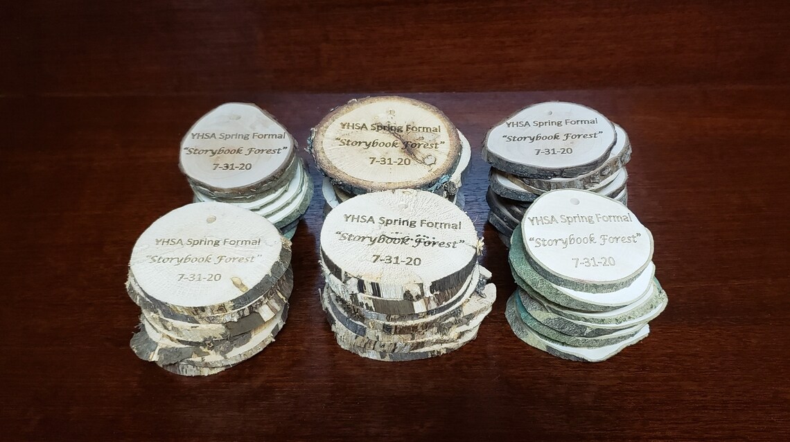 Engraved Wood Slices 50+ Personalized Custom Reunion Tree Slice ...