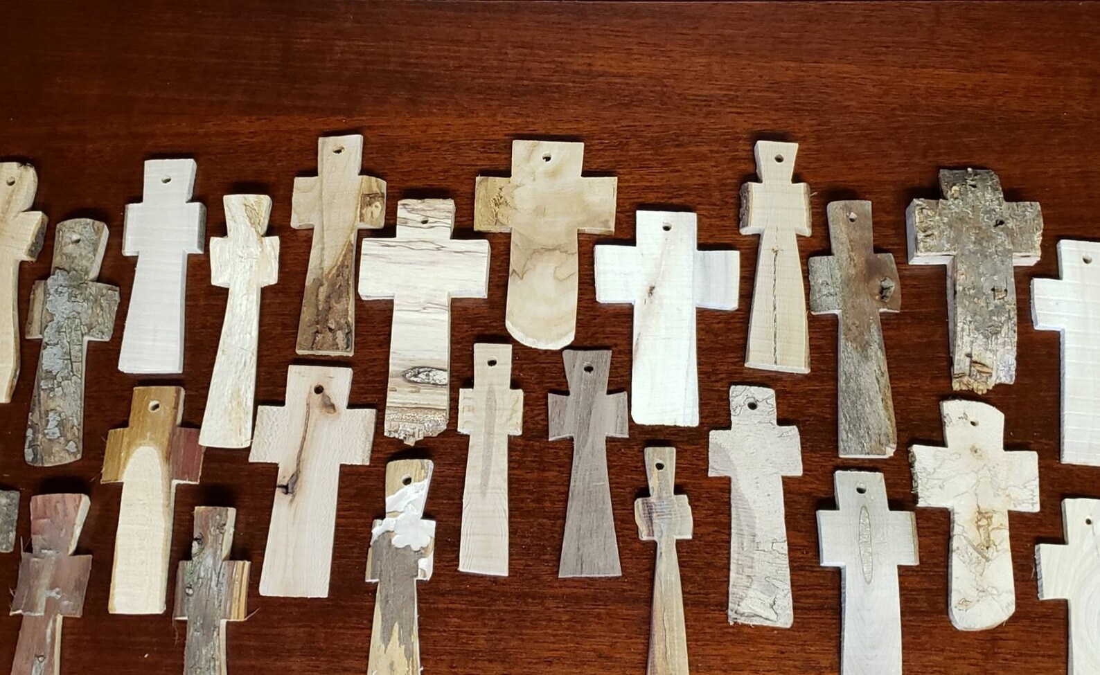 25 Wooden Cross Set 4-5 Carved Log Crosses for - Etsy