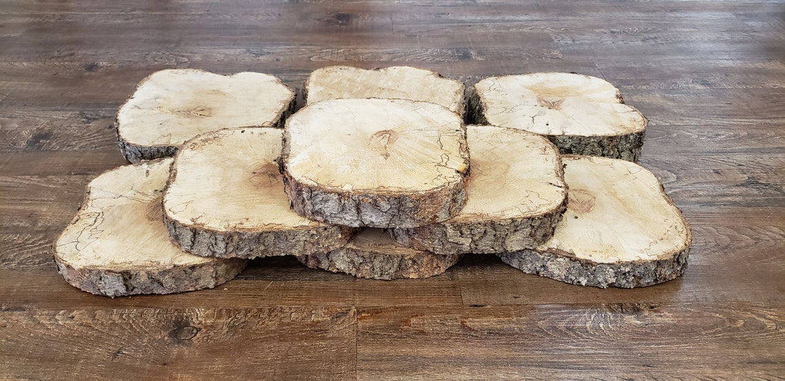 Log Slice Live Edge 10-12 Rustic Centerpiece - Etsy