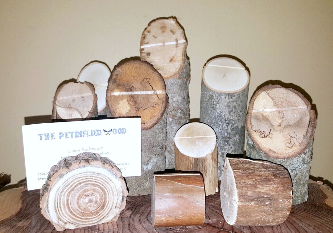 Log Card Place Holders Set 5-10 | Rustic Reserved Table-guest Name ...