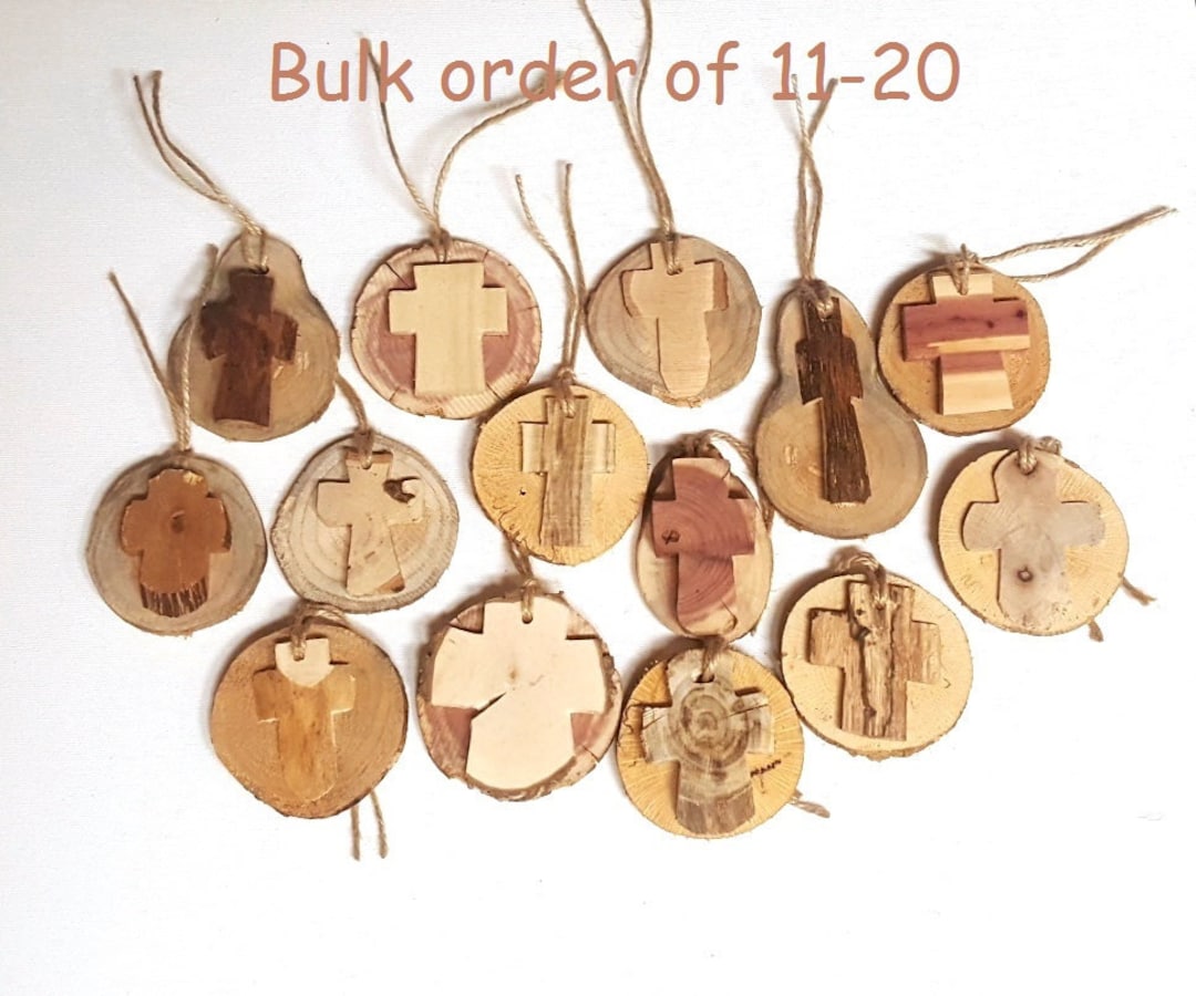 Wooden Cross Ornament Gift Favor Bulk Order of Rustic Wood Crosses ...
