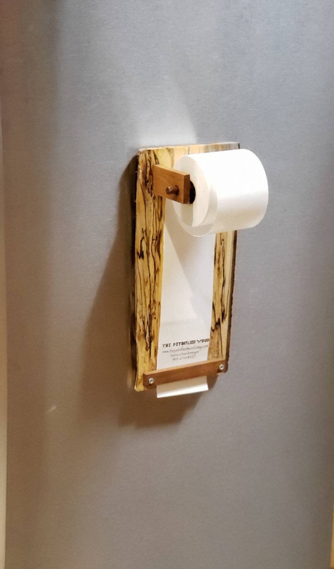 Wooden Roll Pad Holder Wall Mounted TO DO Shopping List - Optional ...